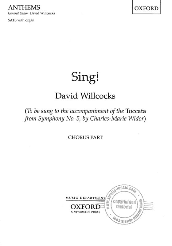 Sing! David Willcocks Chorus Part OUP – South London Music